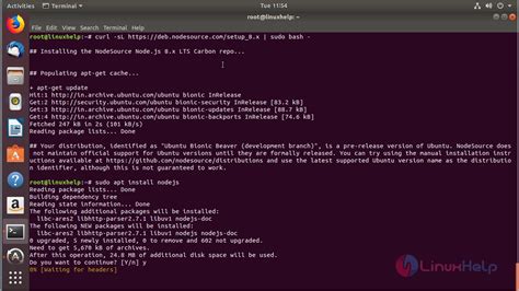 how to install node js 8 on ubuntu 18 04 youtube