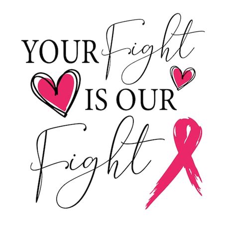 Brustkrebs Svg Her Fight Is Our Fight T Shirt Design Für Etsy