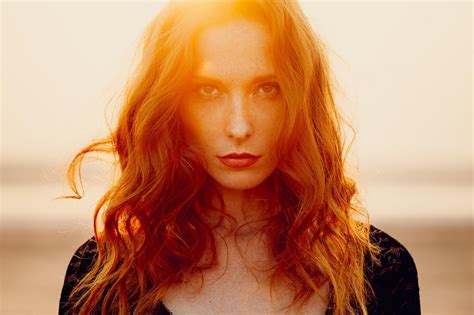 Wallpaper Face Sunlight Women Redhead Model Long Hair Looking