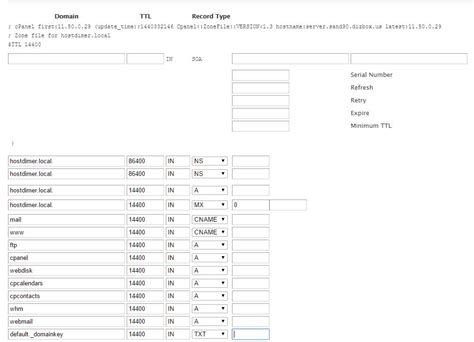 how to use edit dns zone hostdime resources