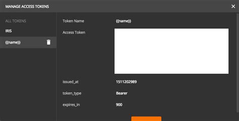 get new access token not using variable value for token name · issue