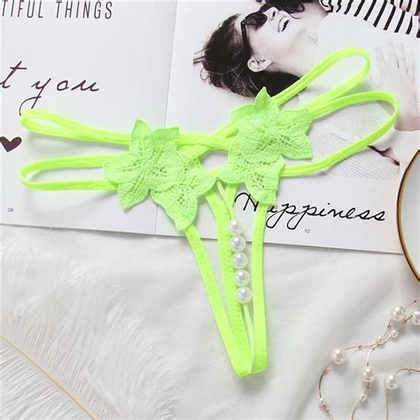 Lbellagiovanna Hollow Sexy Thongs Pearl G Strings Lovely Panties