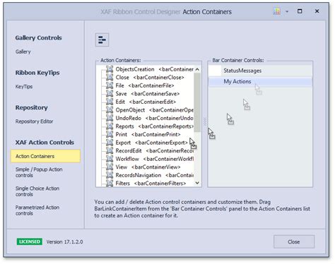 how to create a custom winforms ribbon template expressapp framework