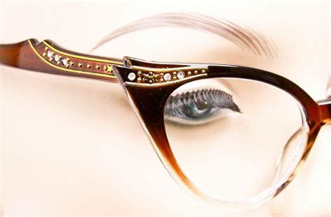 50s Retro Rita Cat Eye Gradient Ombre Wayfe Demi Pinup Clear Eyeglasses