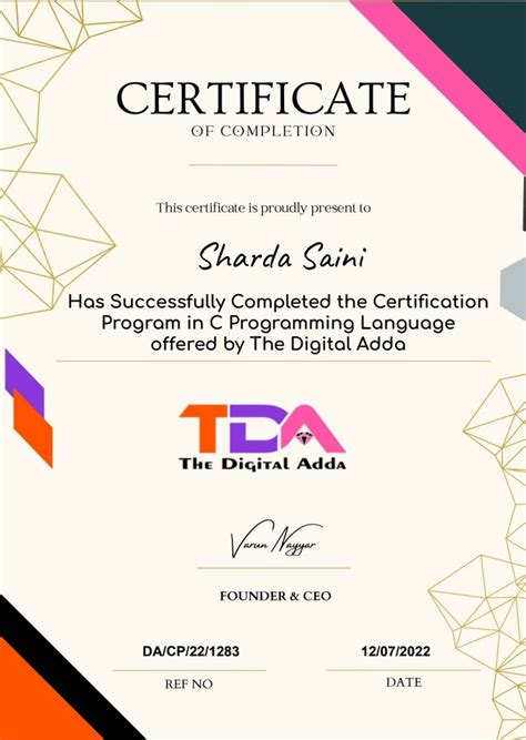 c programming free certificate online c programming language