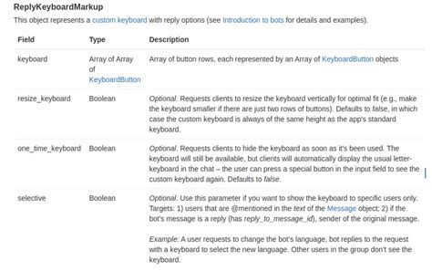 python making custom keyboards in telegram bot using pure api stack