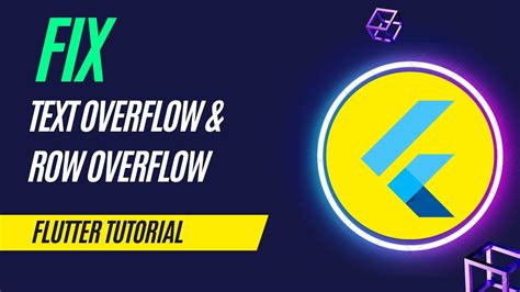flutter tutorial fix text overflow and row overflow youtube