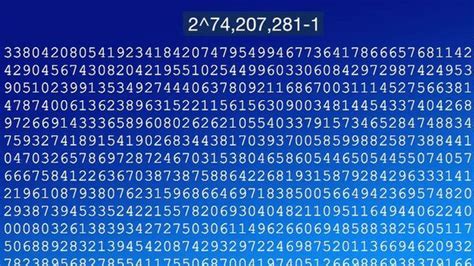 scrolling through the largest known prime number bbc news