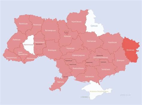 Ukraineworld On Twitter Map Of The Pending Large Scale Air Raid Siren