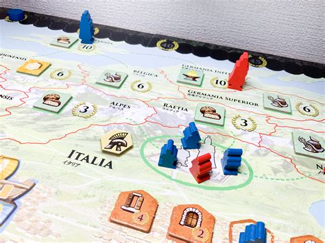 トラヤヌス（trajan）【ボードゲーム】｜ローマとマンカラ。フェルトのデザインする有力者たちの権力闘争は、かくもひどく悩ましい。リゴレから