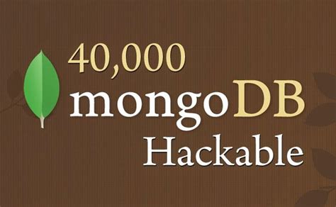40 000 unprotected mongodb databases found on the internet