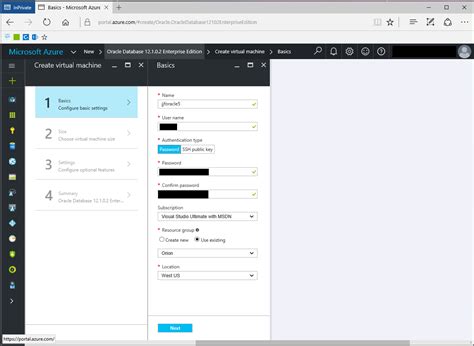 set up oracle 12c on linux vm in azure