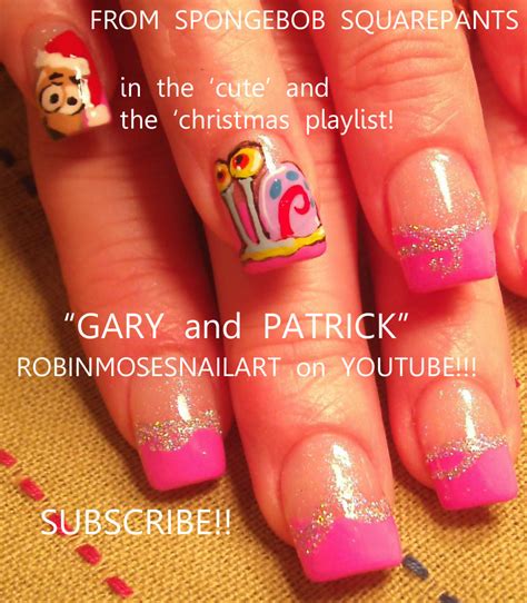 Nail Art By Robin Moses Spongebob Squarepants Nails Spongebob