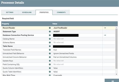 insert json to database putdatabaserecord cloudera community