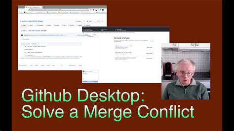 github desktop solve a merge conflict youtube