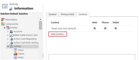 add the calendar control to tables in model driven apps