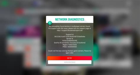 [solved] no compatible forza horizon 4 multiplayer servers found