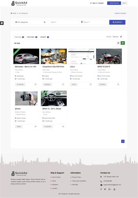 quickad classified ads cms php script by bylancer codecanyon