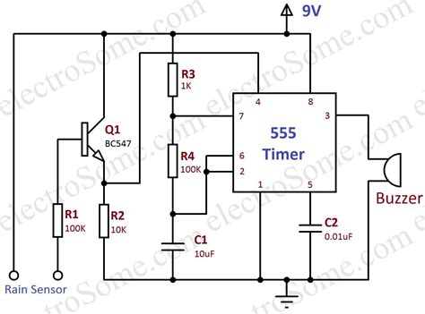 Schematic 555 Timer Circuit Diagram Lm555 Electronics Schematic
