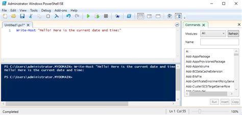 building and executing your first powershell script windows server