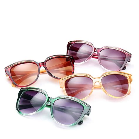Retro Sexy Cat Eye Women Sunglasses Female Resin Frame Sunglasses Brand