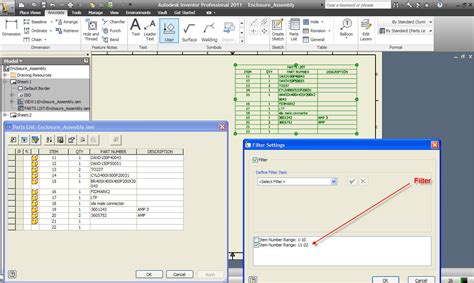 solved how can i split long parts list in to two or more sheets in idw