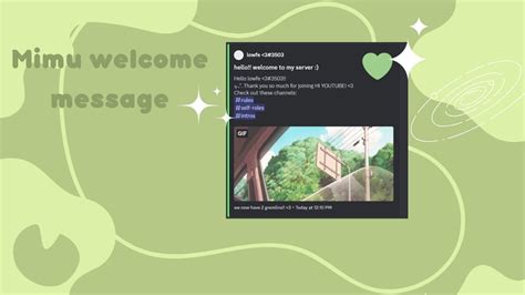 [discord tutorial] mimu welcome message commands lauyl youtube