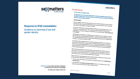 Response To Ipso Consultation On Guidance On Reporting Of Sex And