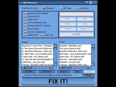 mp3 renamer for windows 7 rename your mp3 files windows 7 download