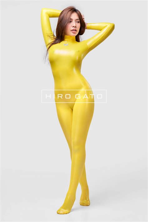 Mystique Spandex Catsuit Yellow Metallic Hiro Gato