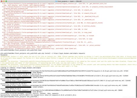python：pip下载requests包时报错 traceback most recent call last