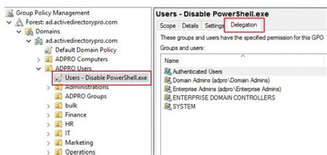 how to disable powershell with group policy active directory pro