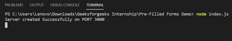how to create a pre filled forms in node js geeksforgeeks