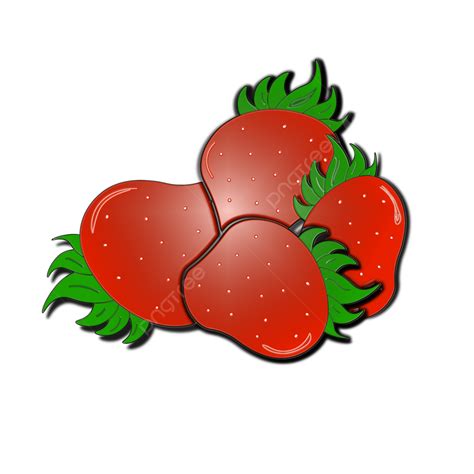 Gambar Stroberi Merah Stroberi Buah Buahan Merah Png Dan Vektor