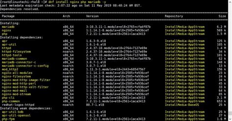 how to setup local yum dnf repository on rhel 8 server