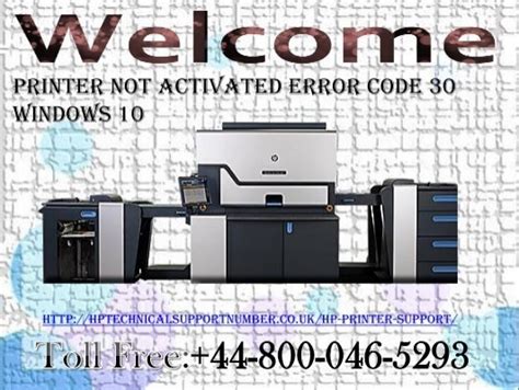 how to fix printer not activated error code 30 in windows 10 hp