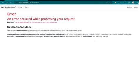 core redirect statuscode with message to error page stack