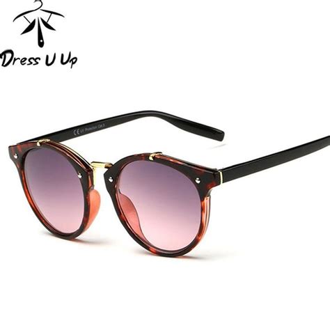 Womens Vintage Round Designer Retro Sunglasses With Uv400 Gradient