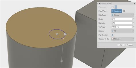 solved hole placement when done as a feature autodesk community