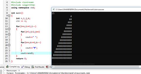 hacker rank solution for staircase in c