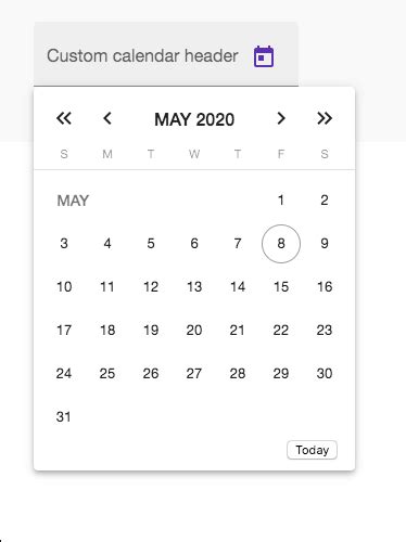 html add footer to angular material datepicker stack