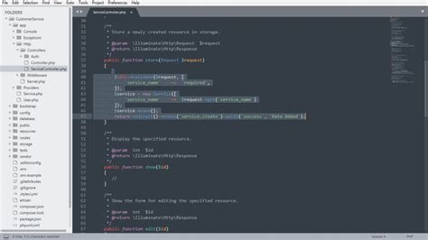 how to implement crud functions in the laravel php