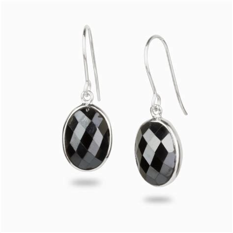 Hematite Drop Earrings Made In Earth Australia
