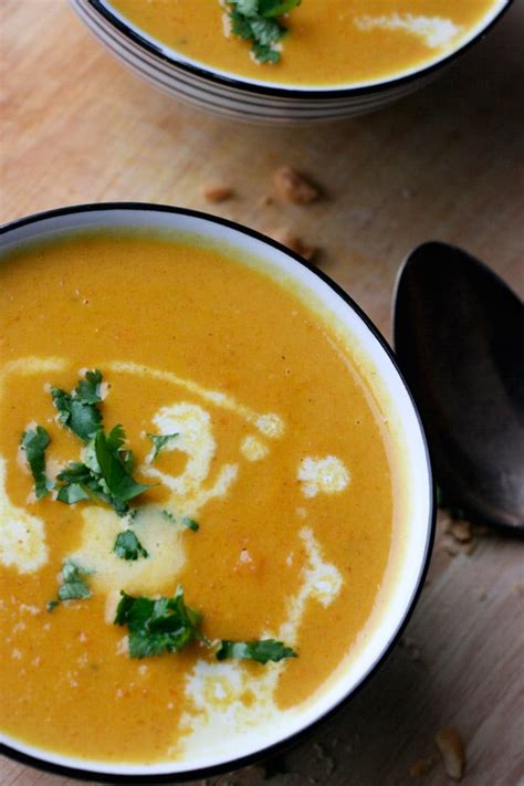 Vegane Karotten Erdnuss Suppe Mit Kokosmilch Kochkarussell