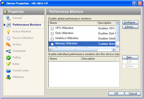 device properties performance monitors