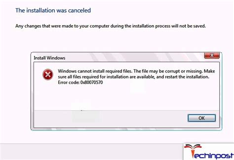 [solved] windows cannot install required files windows error issue