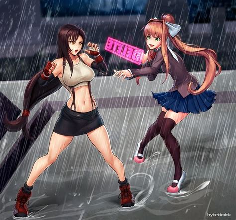 Tifa Vs Monika Crossover Know Your Meme