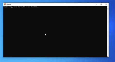 ubuntu terminal on windows 10 is taking too long to install