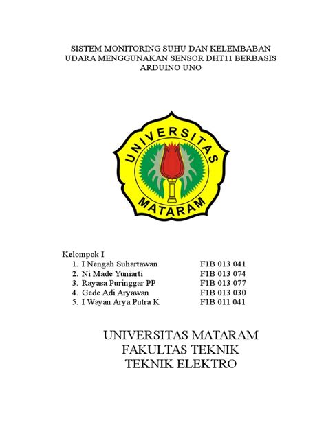 sistem monitoring suhu dan kelembaban udara menggunakan