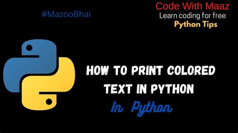 how to print colored text in python colorama tutorial hindi urdu